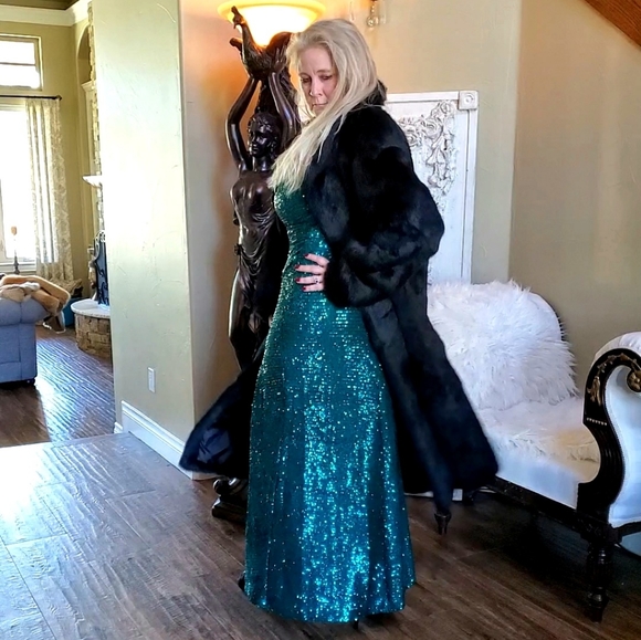 Opus | Jackets & Coats | Luxurious Black Extra Long Rabbit Fur Coat | Poshmark